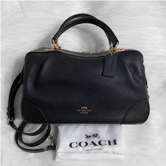 Coach | Bags | Nwt Coach Black Leather Lane Satchel Crossbody Bag ...